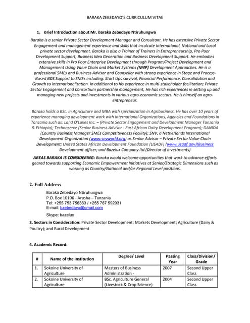 CV of REHEMA ALLY | PDF | Business | Business and Finance