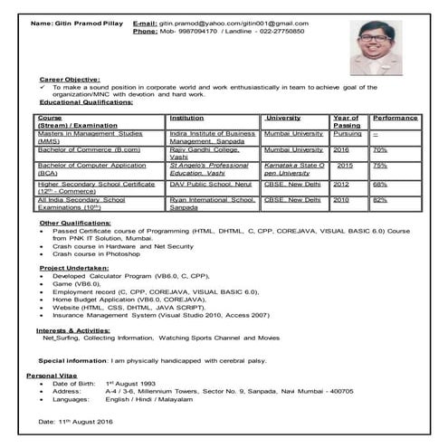 Biodata-Gitin | DOCX