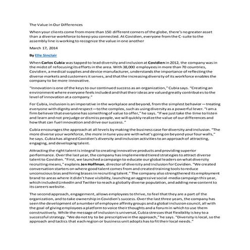 The Value in Our Differences | PDF