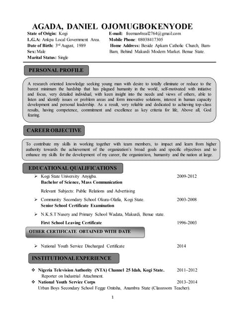 My CV... | PDF