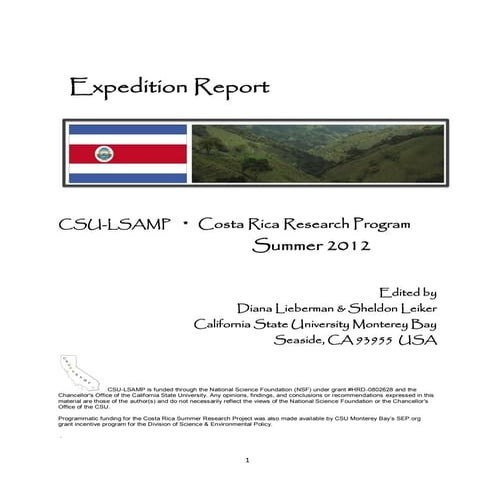 Expedition Report CSULSAMP_Summer 2012 | PDF