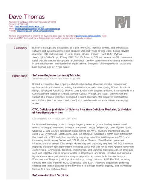 Dave Thomas presentations