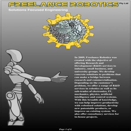 Freelance Robotics Company ProfileV1_4 | PDF