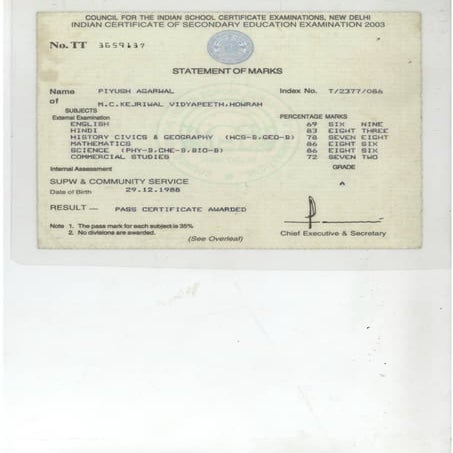 12.std 10 marksheet | PDF