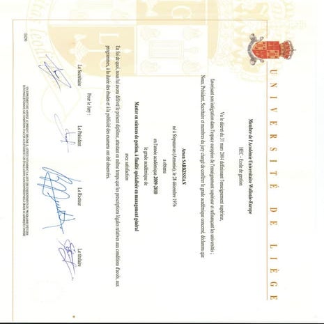 Masters of Science Certificate | PDF