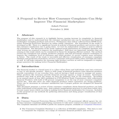 CFPB Consumer Complaints Report - Tableau | PDF