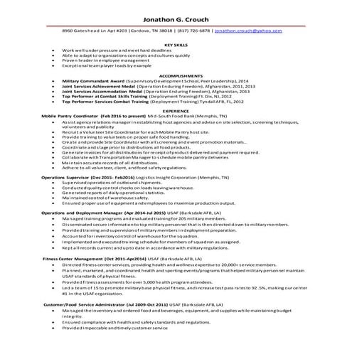 Jonathon G Resume | PDF