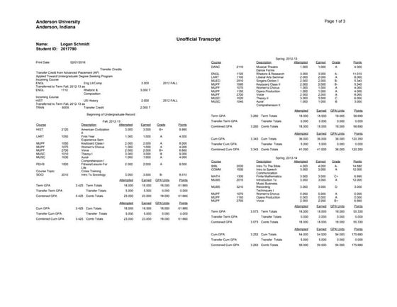 Catherine McAran_Transcript_University of Michigan_AnnArbor | PDF