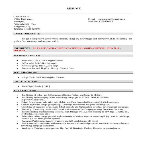 UX and UI Design Resume | PDF