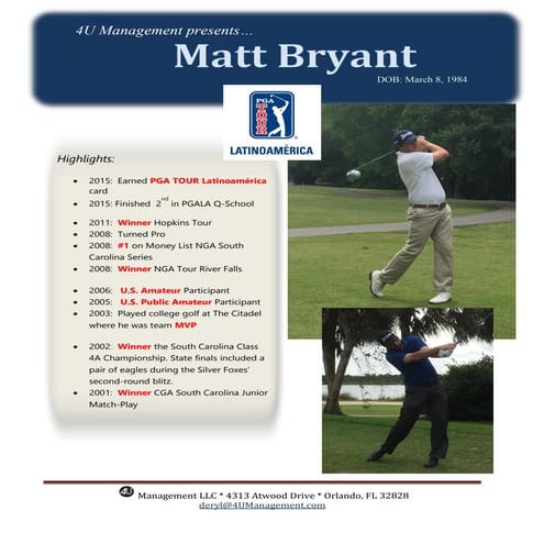 Matt Bryant OnePage Resume | PDF