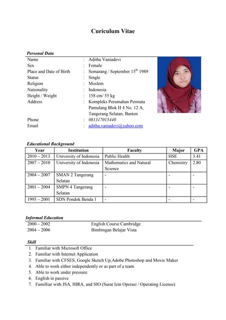 curiculum vitae ismadiar eng | PDF