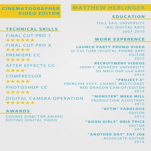 Resume_Herlinger_2015 | PDF