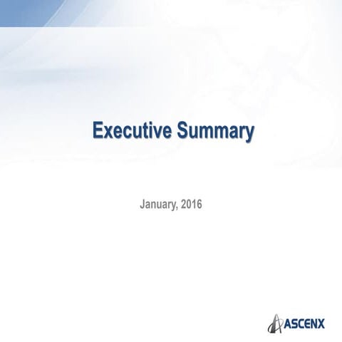 Ascenx_Executive_Summary 3 | PDF