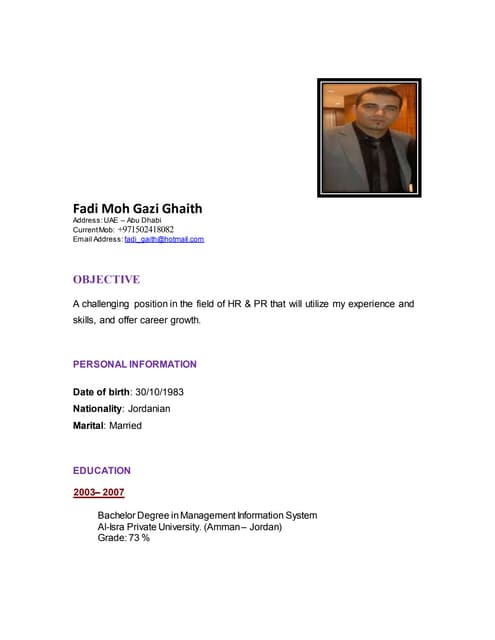 Kholoud Mohtaseb CV | PDF