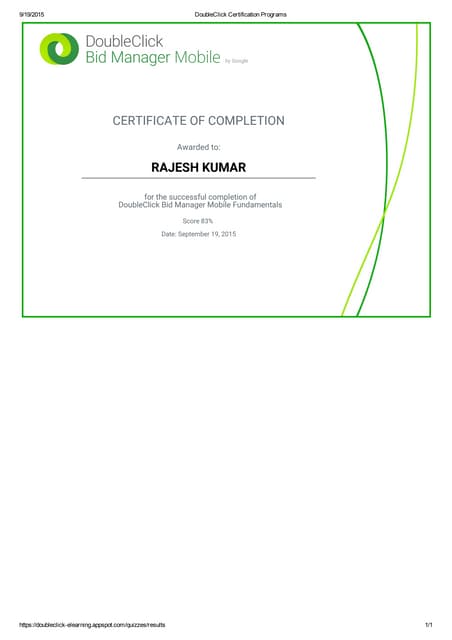 Double click certification programs | PDF