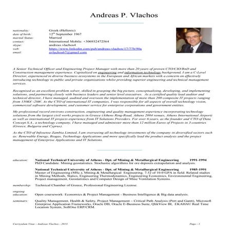 Andreas Vlachos_CV | PDF