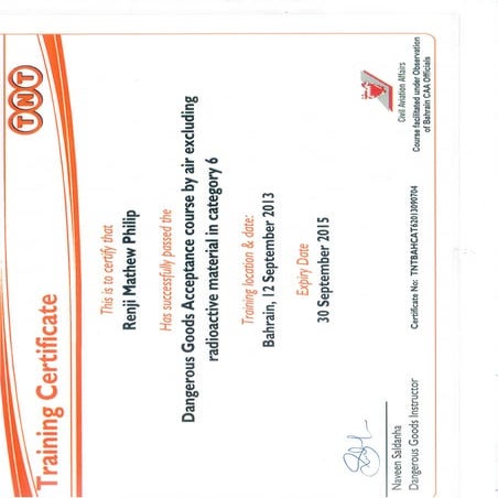 DG Certificate | PDF