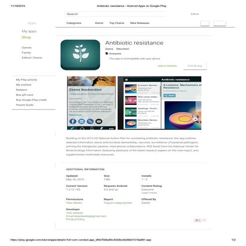 Antibiotic resistance - Android Apps on Google Play | PDF