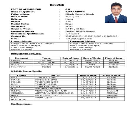 NAYAN GHOSH CV | PDF