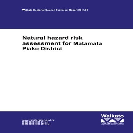 Matamata-Piako Natural Hazard Risk Assesment Report | PDF