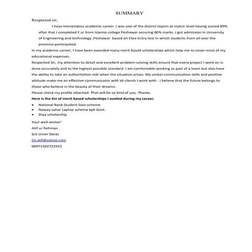 atif CV | PDF