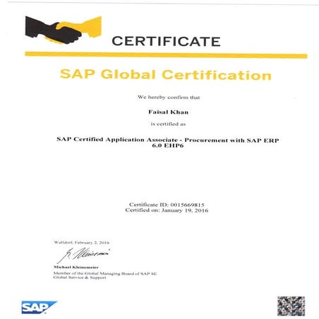 SAP Certification | PDF
