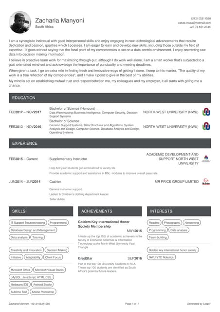 AndrewWagar-Letter of Recommendation-Research Assistant | PDF