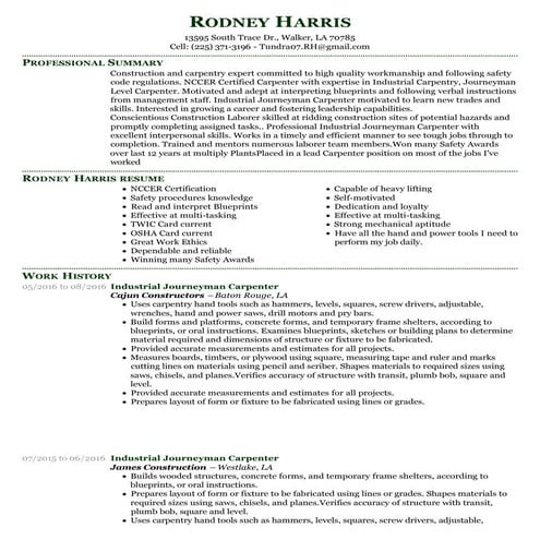 Rodney Harris Resume 3 | PDF