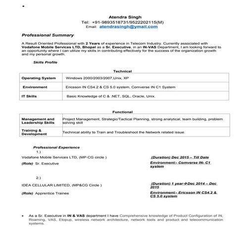 Resume-Atendra | DOC