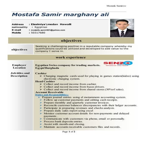 mostafa samir | DOCX | Business Accounting & Finance | Business
