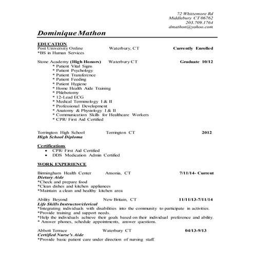 Final Resume Updated | DOCX | Eldercare | Family and Relationships