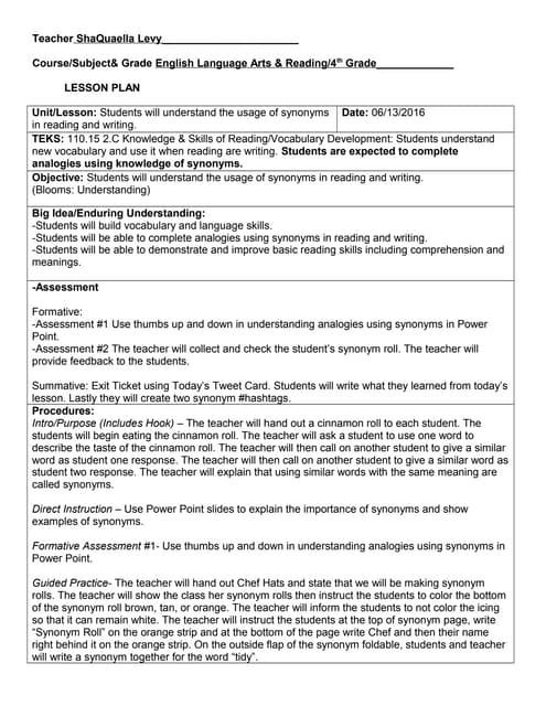 4th Grade Esl Lesson Plans