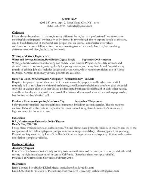 Nick Day presentations