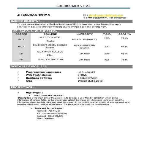 JITENDRA SHARMA RESUME | DOCX