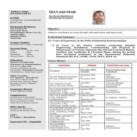 Selvakumar Resume | PDF