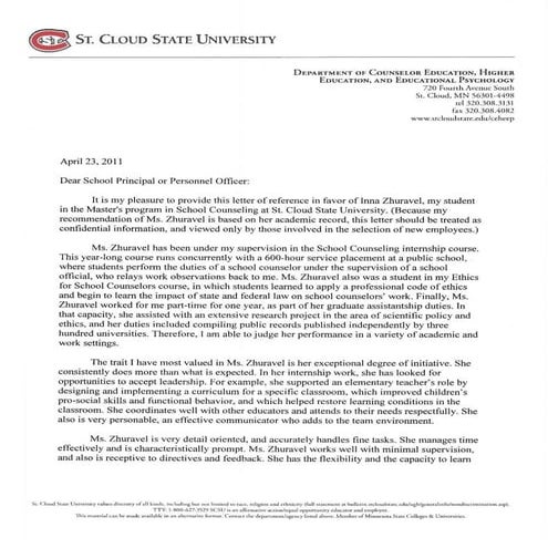 Dr. Baker's letter of recommendation for Inna Collier | PDF