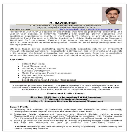 Ravikumar Sept - 2016 | DOC