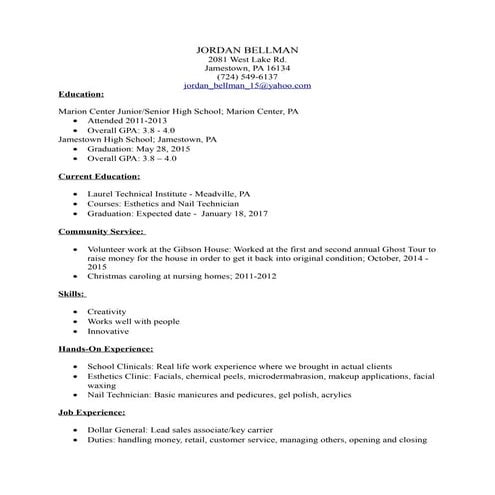 resume 2016.wps JB | DOC