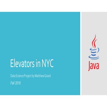 01_NYC Elevator Project Summary | PPT