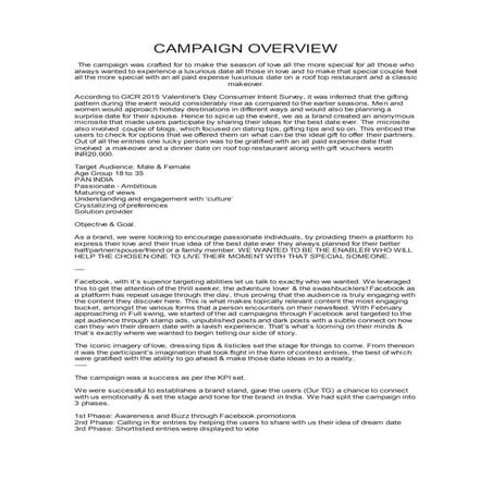 CAMPAIGN OVERVIEW | PDF