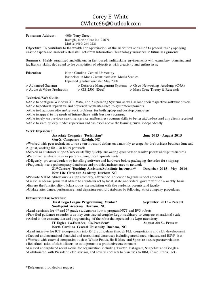 Ict Resume