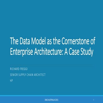 Data Modeling Enterprise Architecture | PDF
