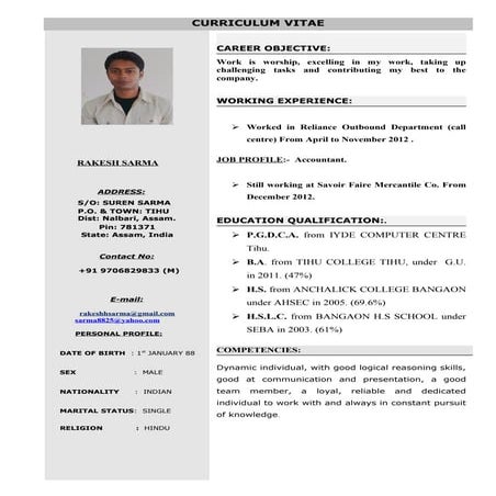 Rakesh cv | PDF