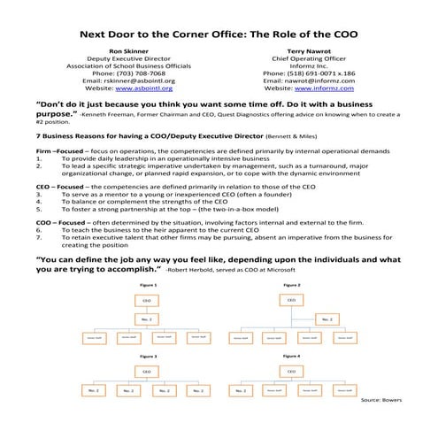 COO Handout | PDF