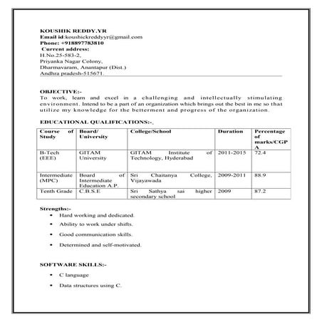 koushik new resume | PDF
