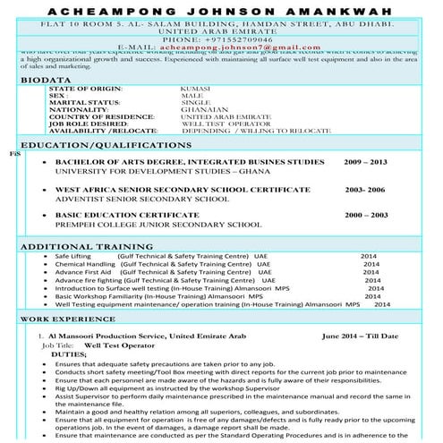 johnson_Resume 2015 | DOC