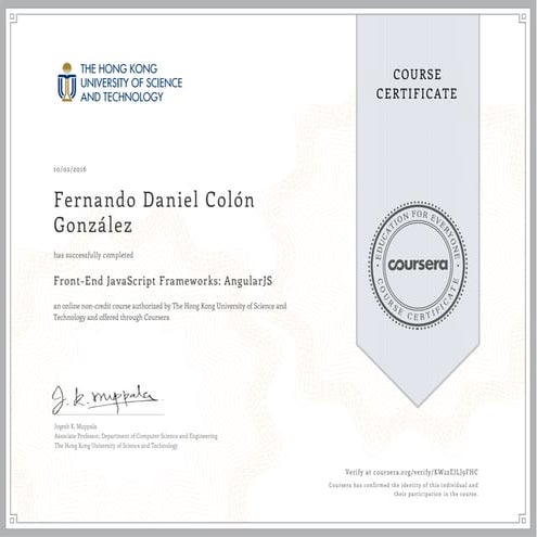 Coursera - Front-End JavaScript Frameworks - AngularJS | PDF | Web Development | Internet