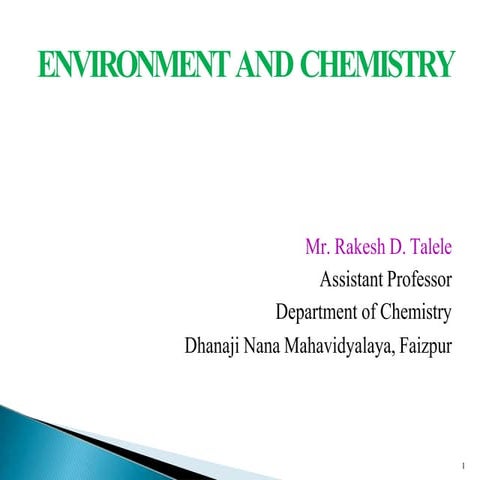 handwritten notes of environmental chemistry | PPT