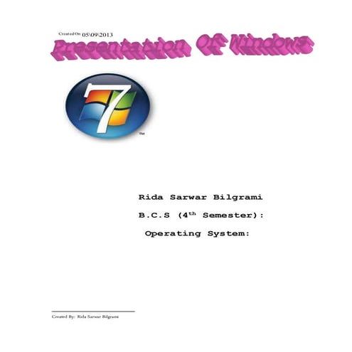 My first Operating System Presentation | PDF