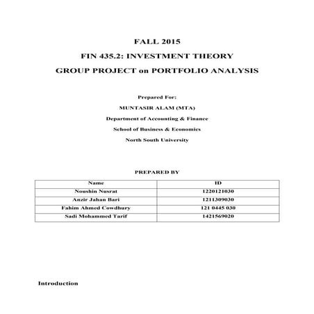 FIN 435.2 Fall2015 Group Project | DOC
